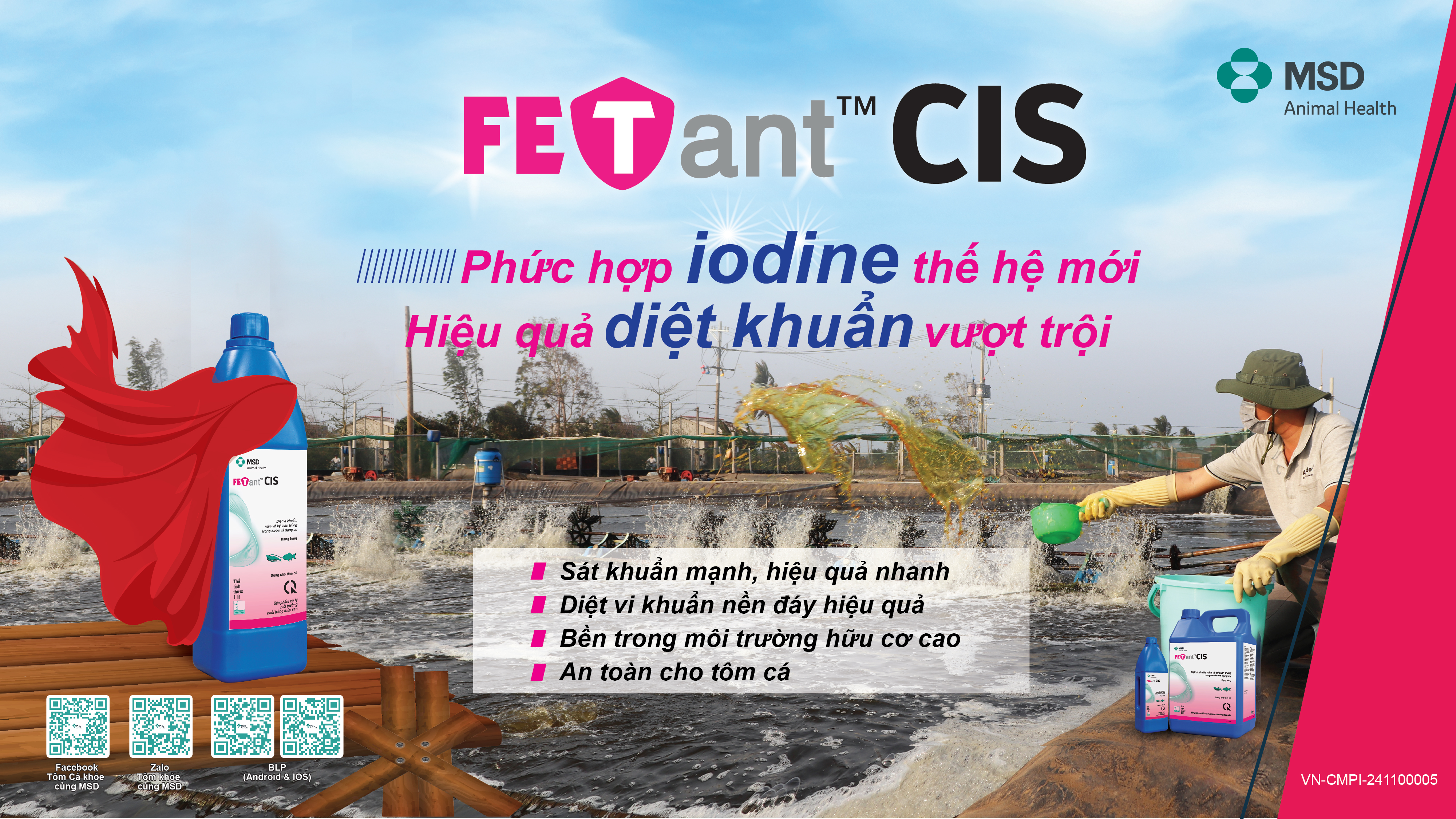 FETant™ CIS xử lý nước sản xuất tôm thương phẩm - MSD Animal Health Vietnam